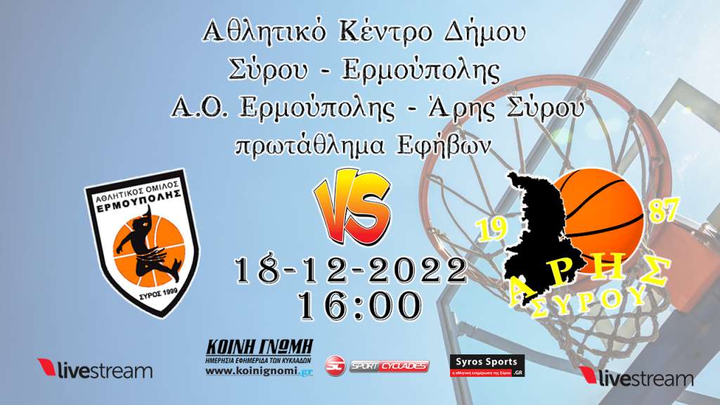 Live Stream: ΑΟ Ερμούπολης - Άρης Σύρου (Πρωτάθλημα Εφήβων) - syros ...